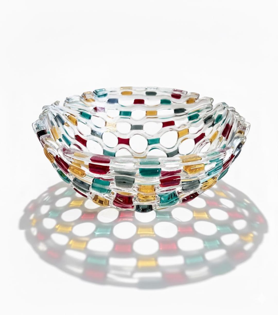 Handmade Fused Glass Sculpture – Art Glass Centerpiece, Modern ...