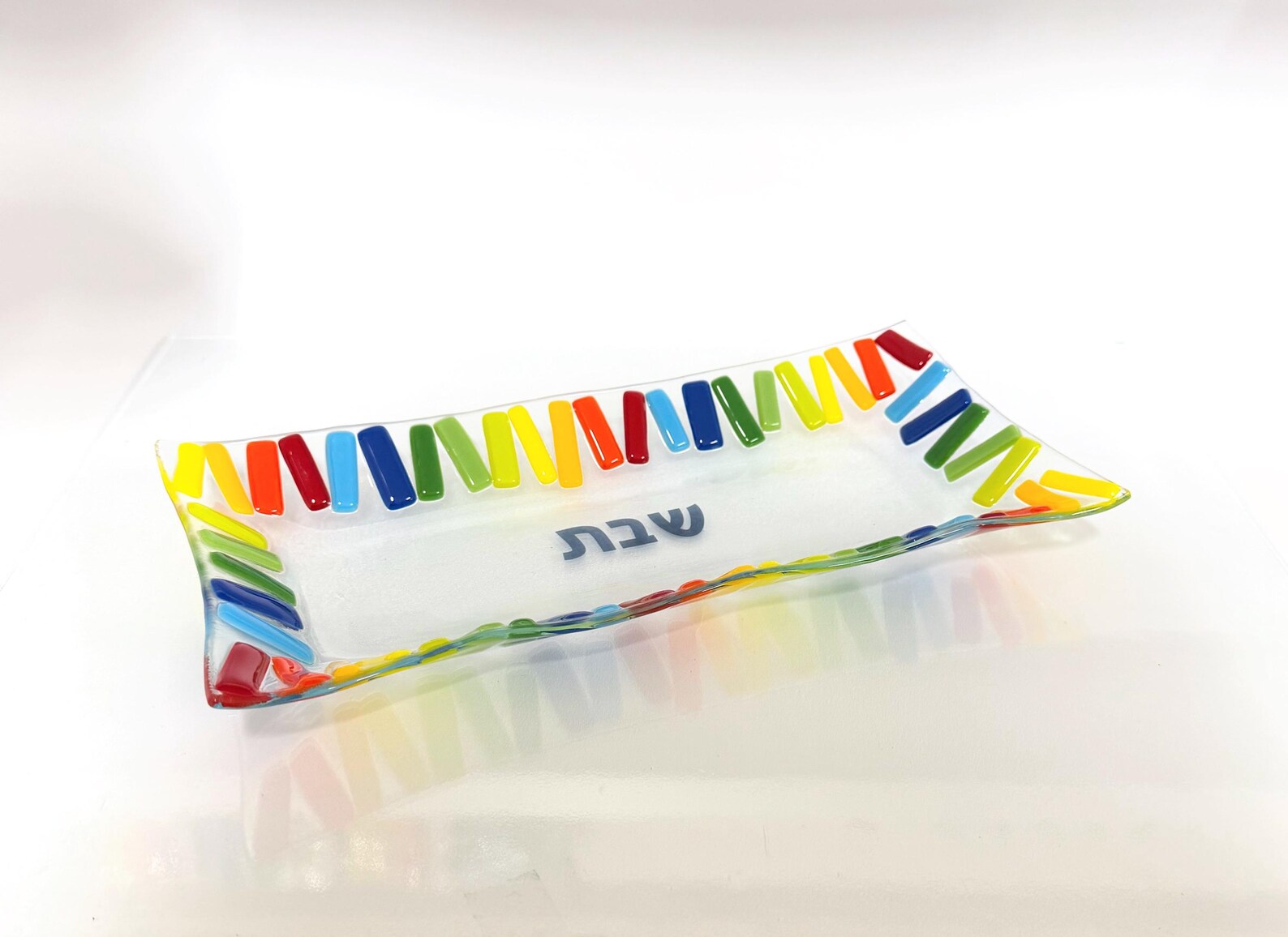 Shabbat Serving Platter - Rainbow Challah Tray - Jewish Wedding Gift ...