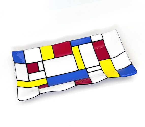 Mondrian Inspired Coffee Table Centerpiece Abstract Art Home | Etsy