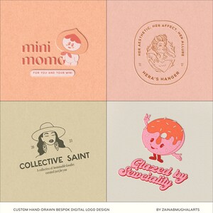 Custom Illustration Logo, Creative Logo, Small Business Logo, Unique ...
