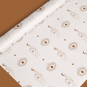 Magic Seamless Pattern With Constellations, Moon, Magic Eyes & Stars ...