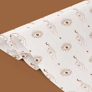 Magic Seamless Pattern With Constellations, Moon, Magic Eyes & Stars ...