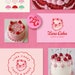 Vintage Pink Cake Logo Premade Cute Decorative Cake Brand, Cake Logo ...