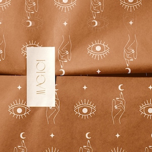 Magic Seamless Pattern With Constellations, Moon, Magic Eyes & Stars ...