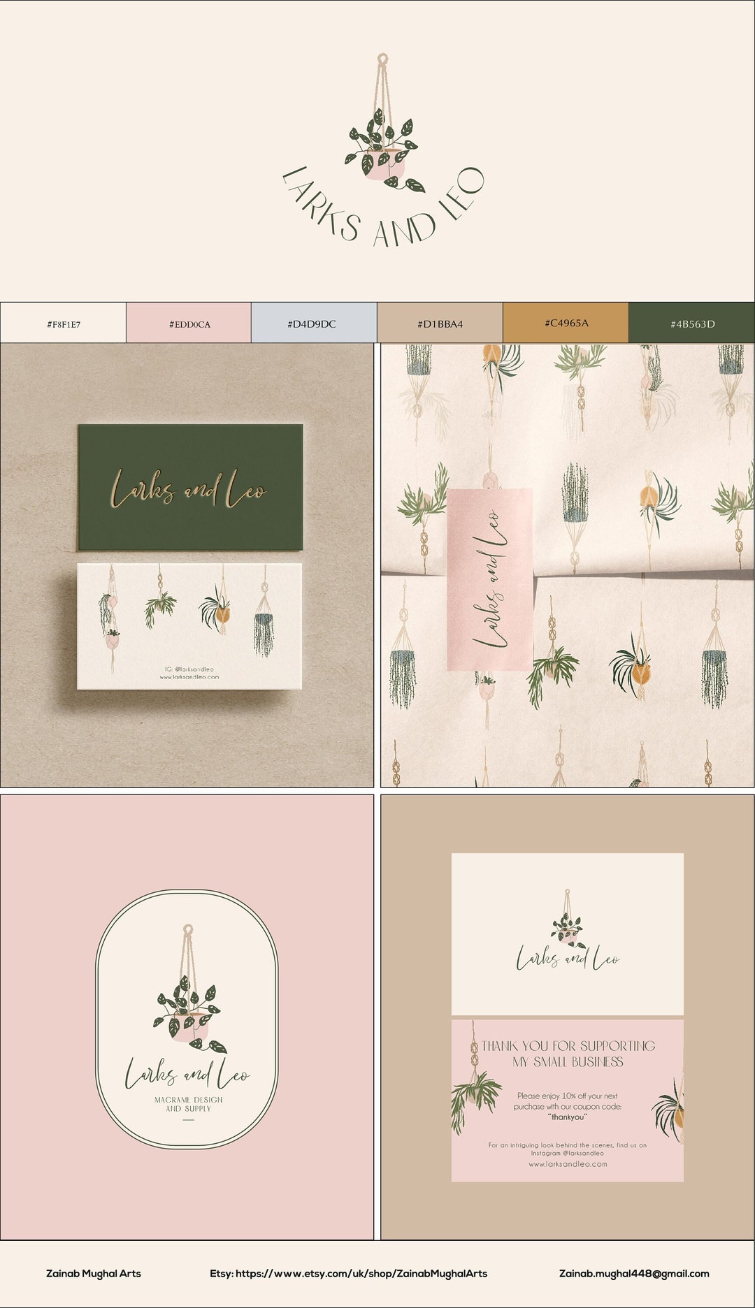 Custom Mini Branding Package, Hand Drawn Logo, Modern & Unique Design ...