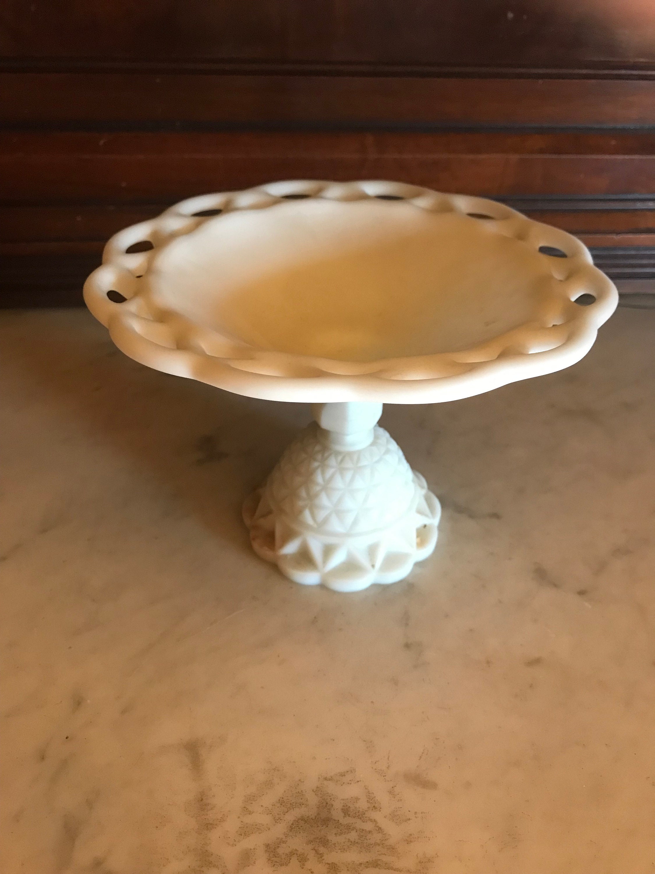 Indiana Glass White Milk Glass Compote Mid-century Modern - Etsy