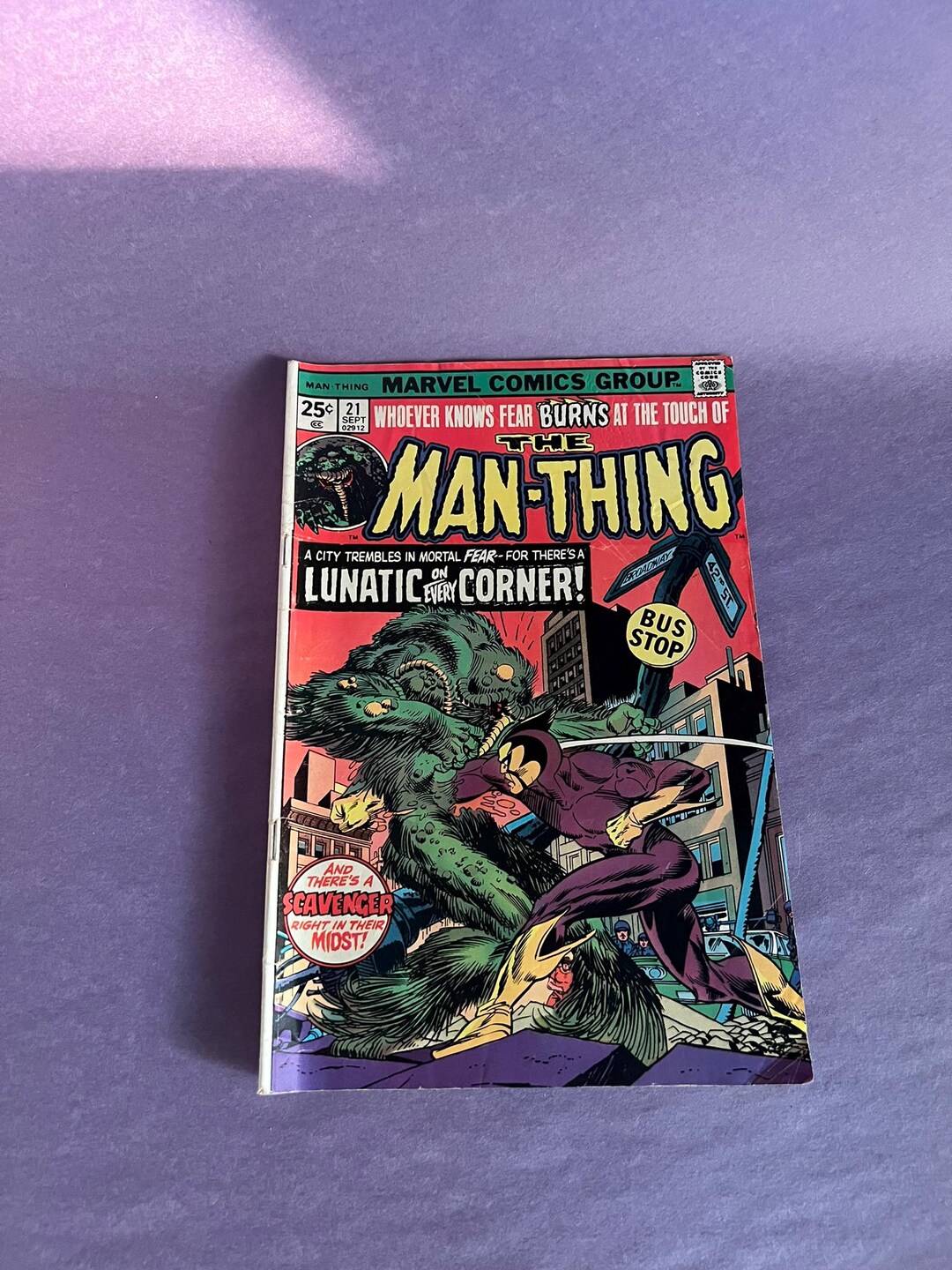 Man-thing Comic Book # 21---1975 Marvel Comic Book---jim Mooney Artist ...