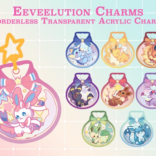 2-inch Eeveelution Acrylic Charm Keychain - Etsy