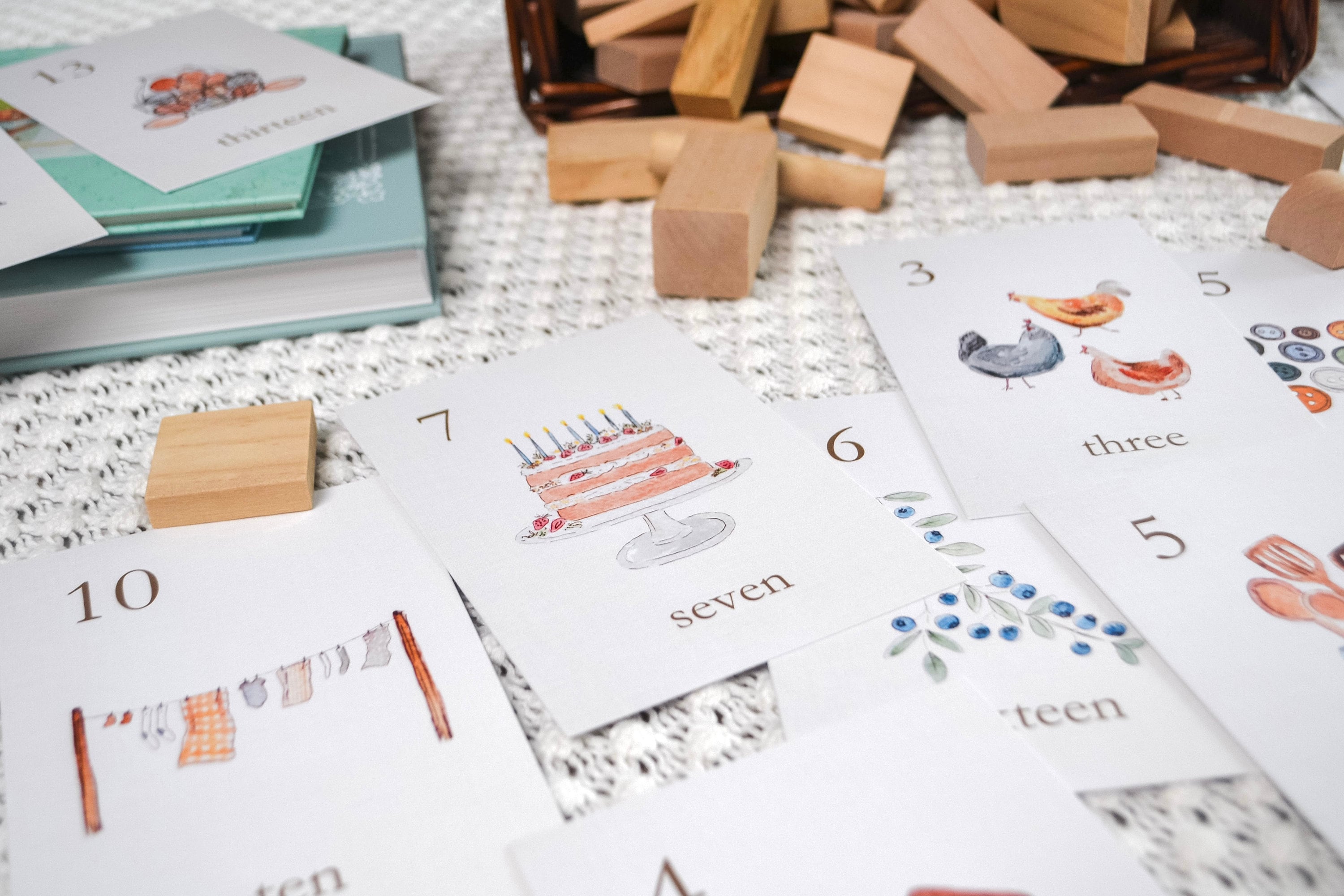Watercolor Number Flashcards 1-20: Educational Cards, Homeschool ...