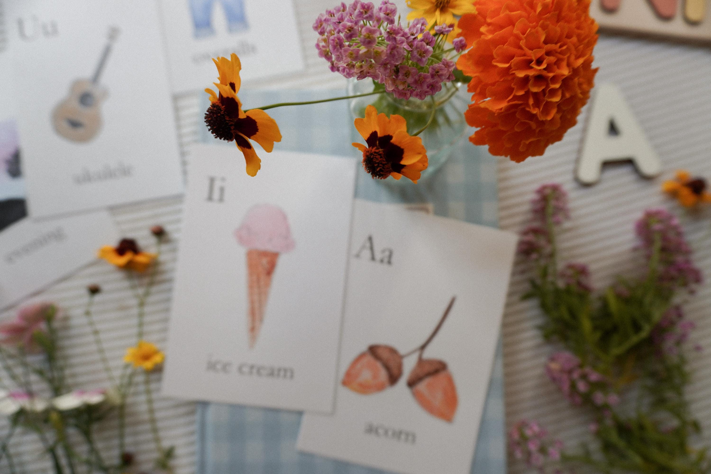 Long Vowel Sound Flashcards: Homeschool Phonics Learning Add-on (4x6 In ...