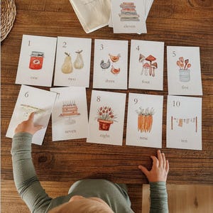 Watercolor Number Flashcards 1-20: Educational Cards, Homeschool ...