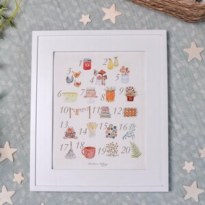 Numbers 1-20 Poster: Watercolor Educational Chart, Playroom Decor - Etsy