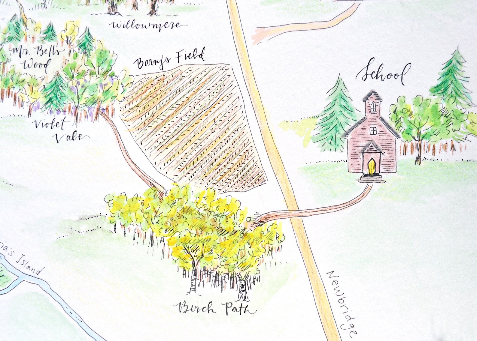 Avonlea Map anne of Green Gables Watercolour Print 8x10 - Etsy Canada