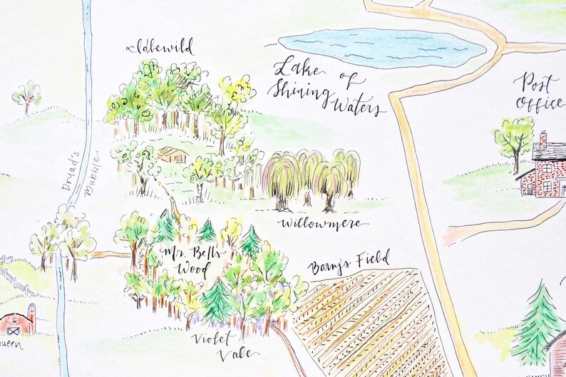 Avonlea Map anne of Green Gables Watercolour Print 8x10 - Etsy Canada