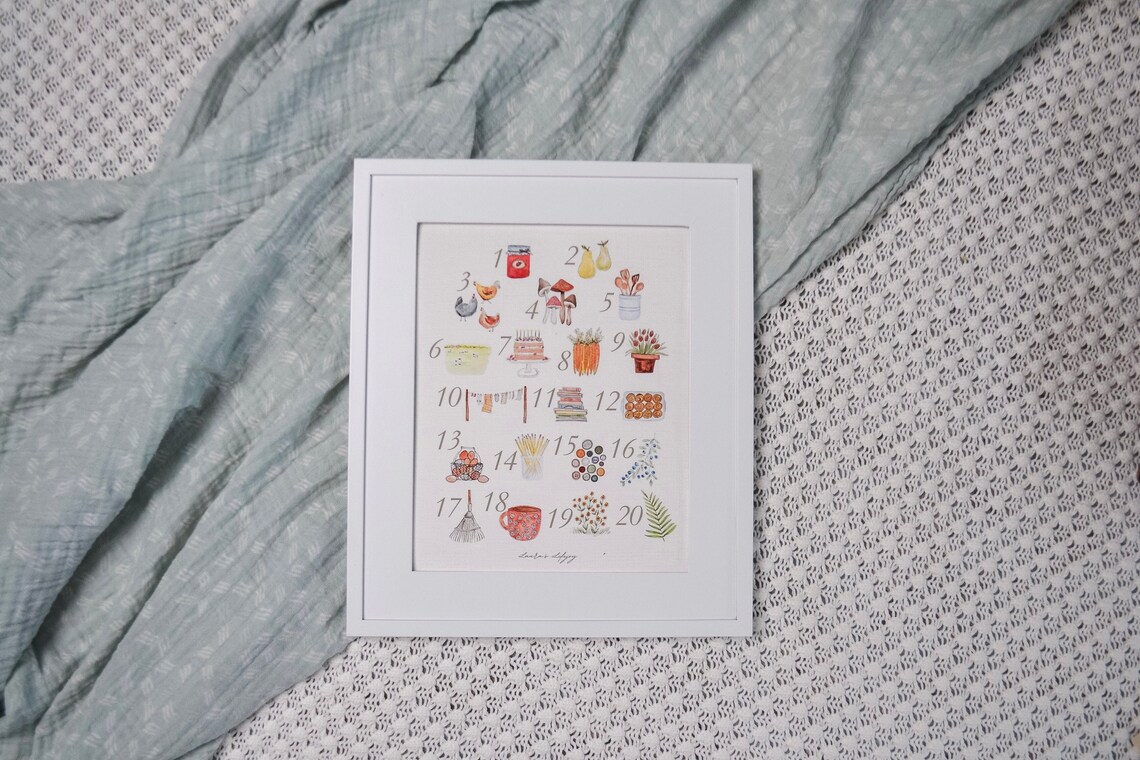 Numbers 1-20 Poster: Watercolor Educational Chart, Playroom Decor - Etsy