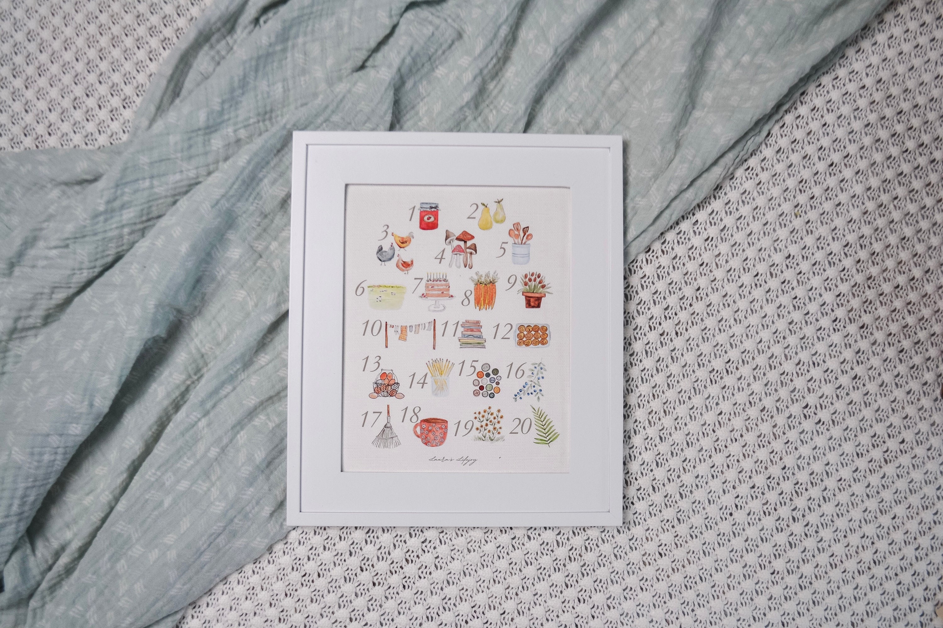 Numbers 1-20 Poster: Watercolor Educational Chart, Playroom Decor - Etsy