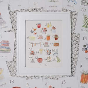 Numbers 1-20 Poster: Watercolor Educational Chart, Playroom Decor - Etsy
