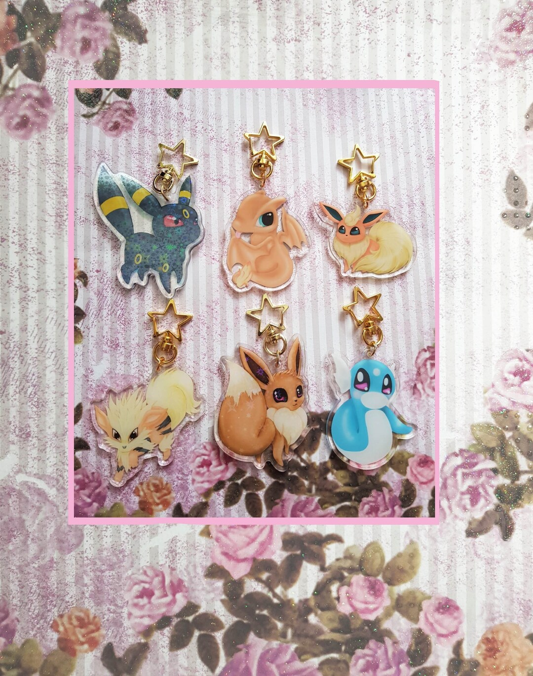 Pokemon Acrylic Charms - Etsy