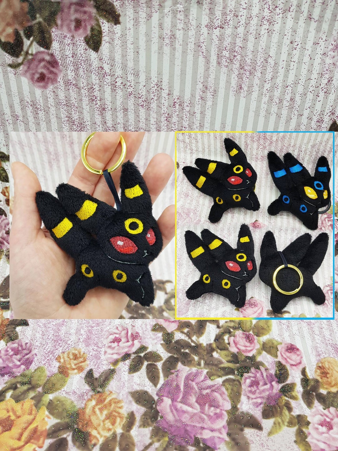Umbreon Plush Keychain - Etsy