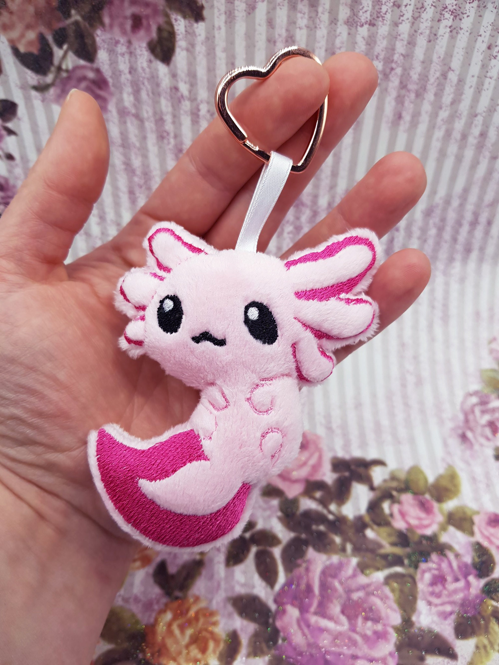 Axolotl Plush Keychain Etsy De