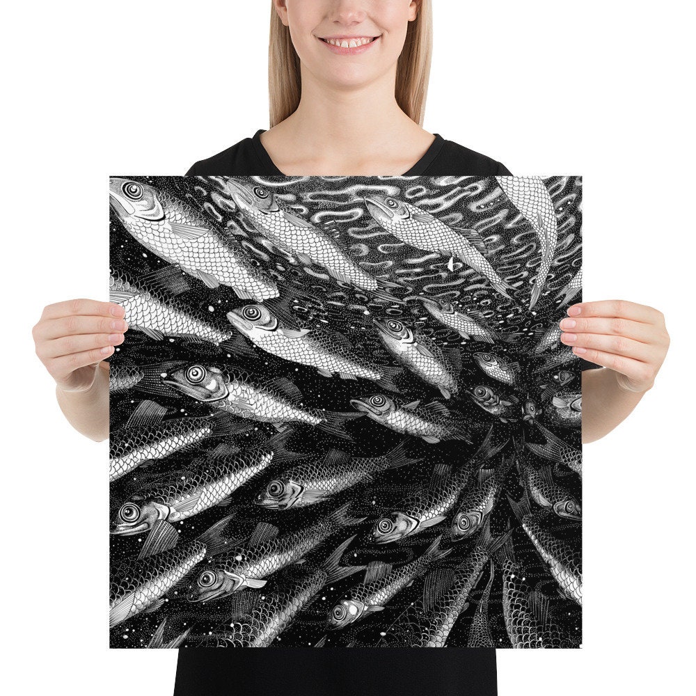 Anchovy School: Poster - Etsy