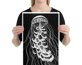 Jellyfish Poster - Etsy