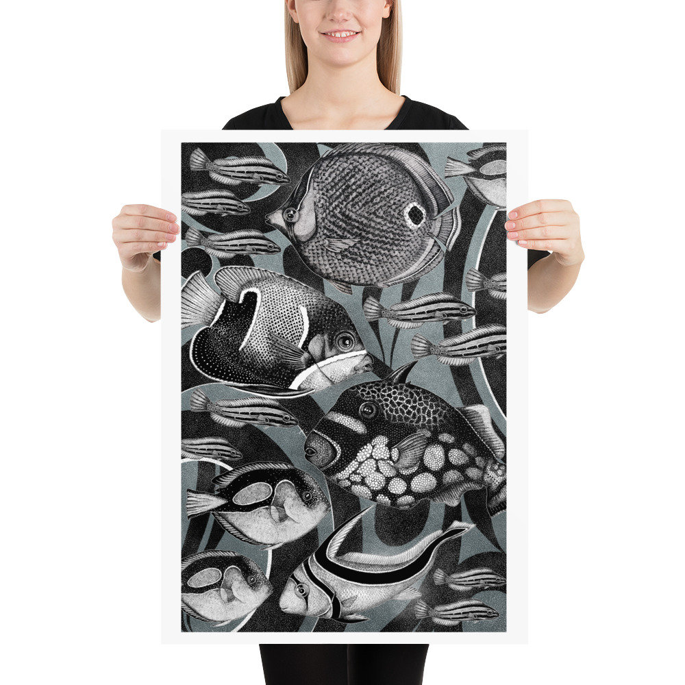 Poster Disruptive Colouring in Coral Reef Fish - Etsy