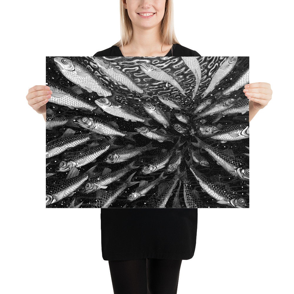 Anchovy School: Poster - Etsy