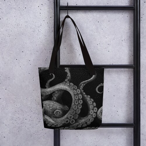 Octopus Canvas Backpack Laptop Bag - Etsy