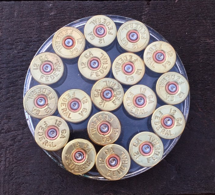 Rustic Handmade Brass Shotgun Shell Coaster Set - Etsy