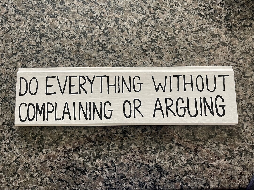 Do Everything Without Complaining or Arguing - Etsy
