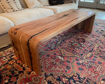 Handmade Elm Waterfall Coffee Table - Etsy