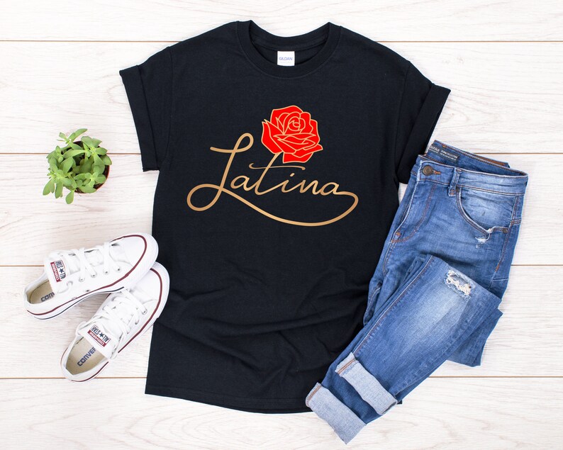 Womens Latina Latinx Best Gift Rose Cute Hispanic T-shirt / - Etsy