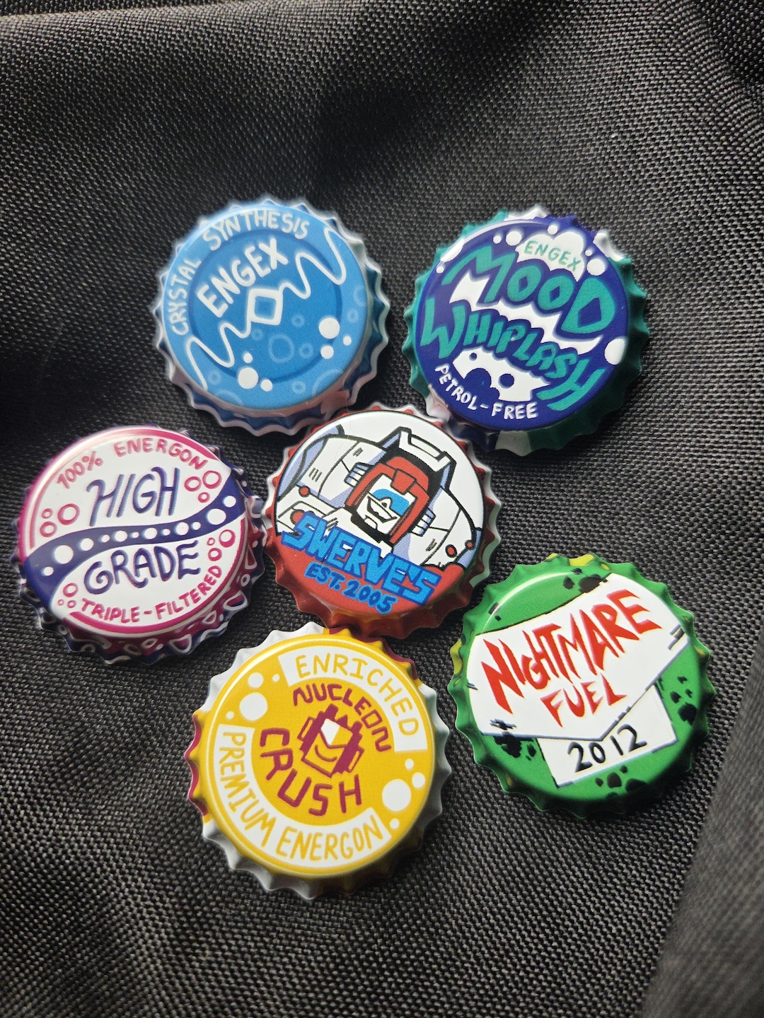 Transformers Energon and Swerve Soda Bottle Cap Buttons - Etsy