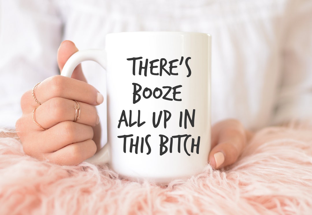 Funny Sarcastic Coffee Mug | There is Booze Saying - Etsy