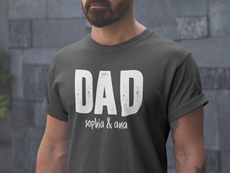 Personalized Dad Shirt With Kids Names Custom Dad Shirt - Etsy