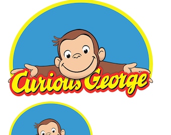STICKERS Curious George Art Decals 7 and Pair of 3 | Etsy