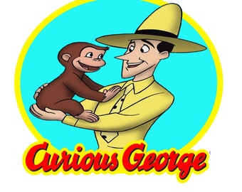 STICKERS Curious George Art Decals 7 and Pair of 3 | Etsy