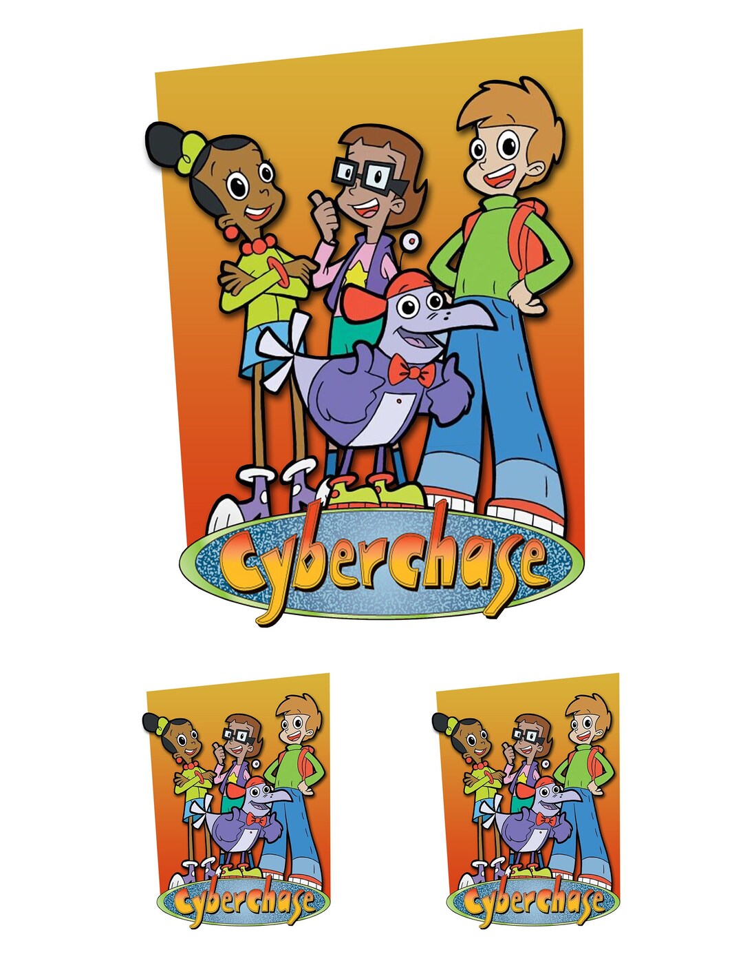 STICKERS Cyberchase Decals 7" and Pair of 3" - Etsy