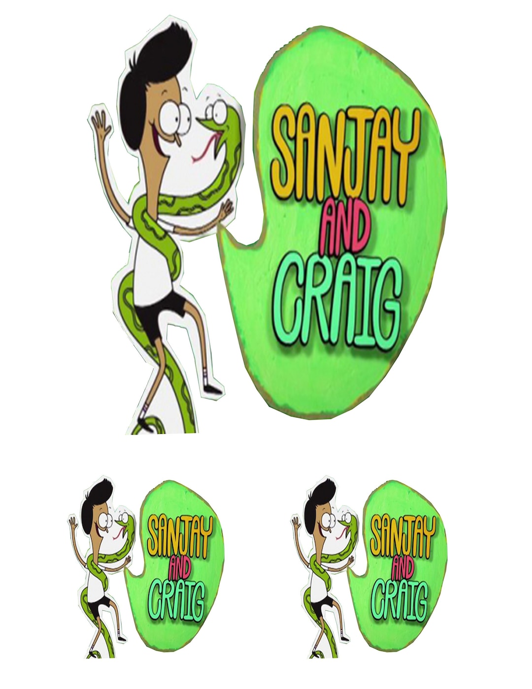 STICKERS Sanjay and Craig Friends Decals 7" and Pair of 3" - Etsy