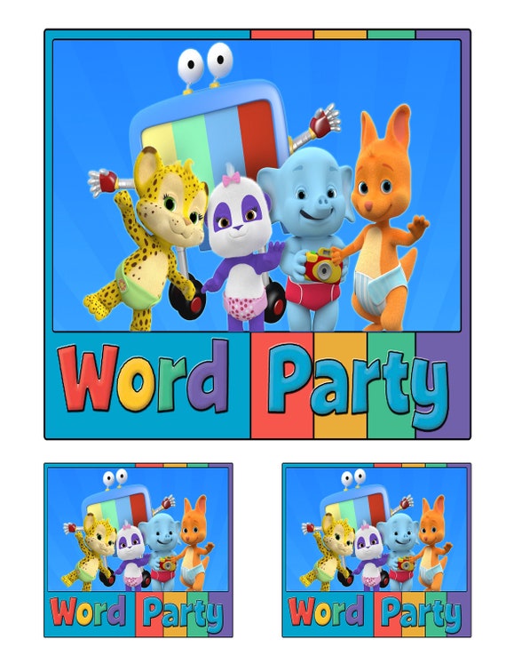 STICKERS Word Party Decals 7 and Pair of 3 - Etsy