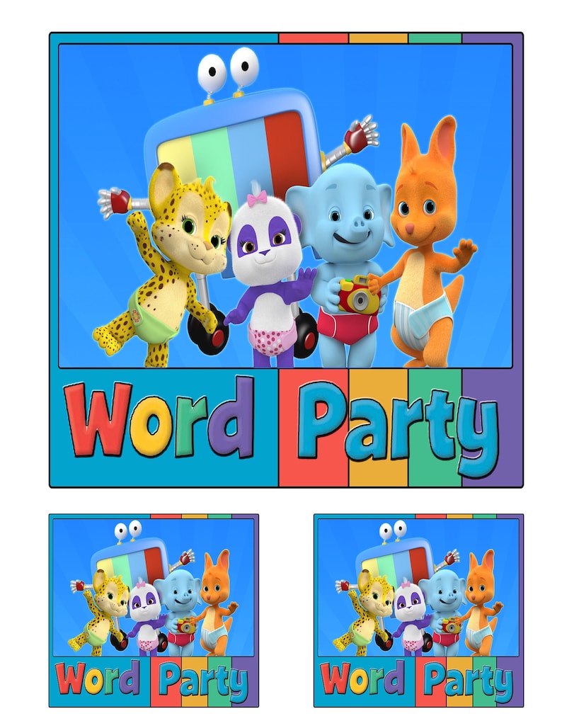 STICKERS Word Party Decals 7 and Pair of 3 - Etsy