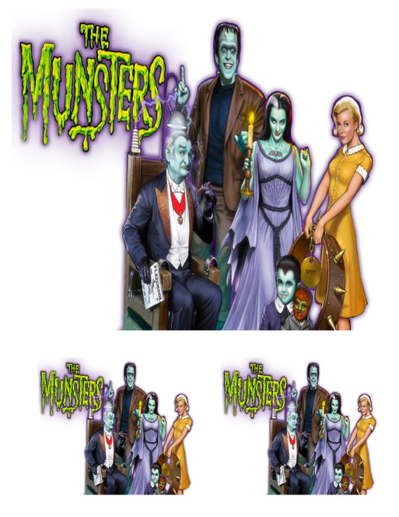 STICKERS the Munsters Family Decals 7 and Pair of | Etsy