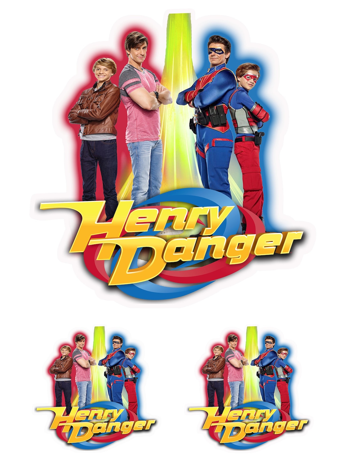 STICKERS Henry Danger Dual Identities Decals 7" and Pair of 3" - Etsy