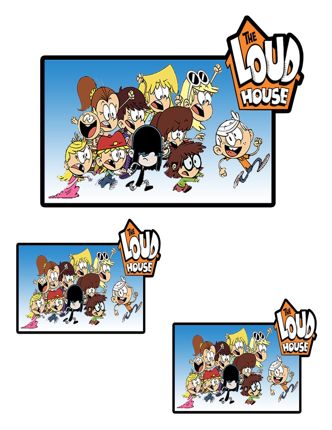 STICKERS Running in the Loud House Decals 7 and Pair of 3 - Etsy