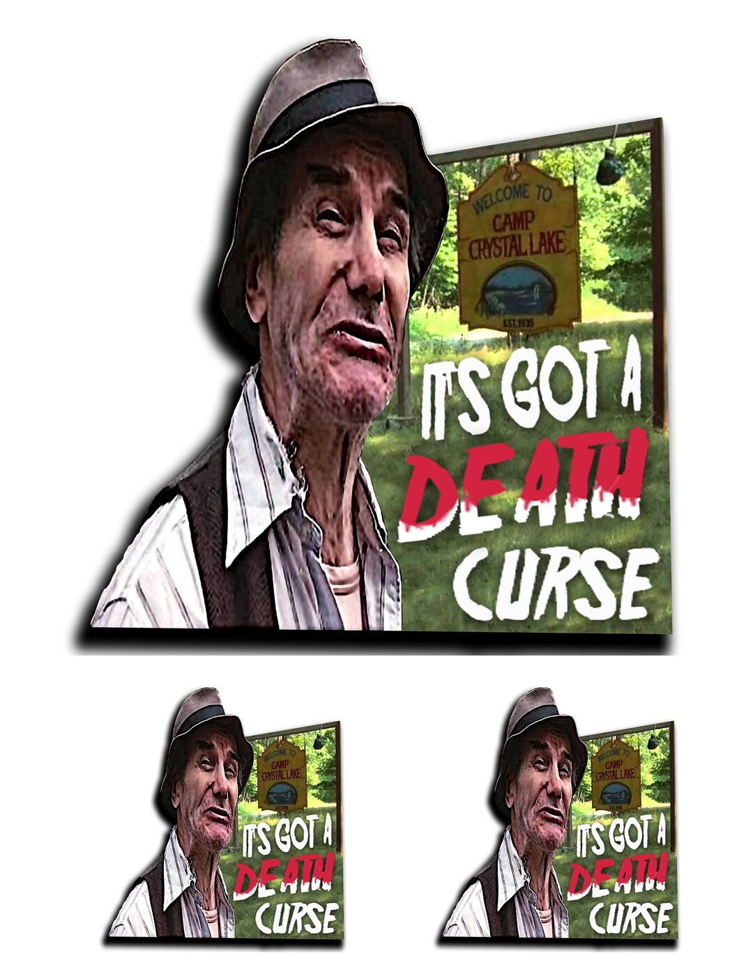 STICKERS Friday the 13th Crazy Ralph Decals7" and Pair of 3" - Etsy