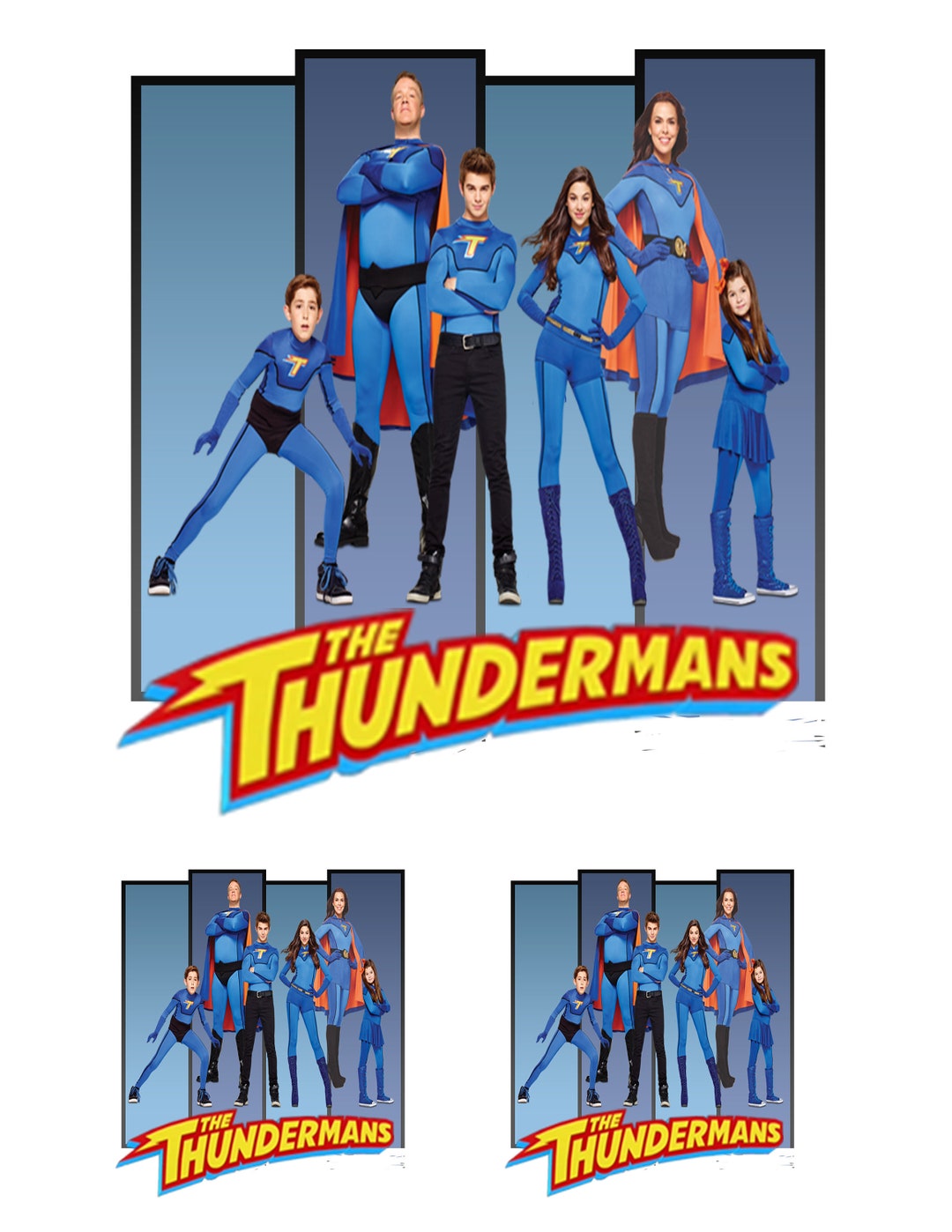 STICKERS the Thundermans Decals 7" and Pair of 3" - Etsy