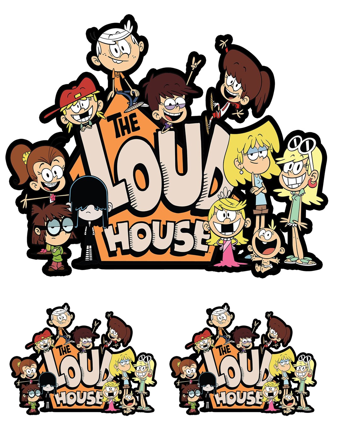 STICKERS Sitting on the Loud House Decals 7" and Pair of 3" - Etsy