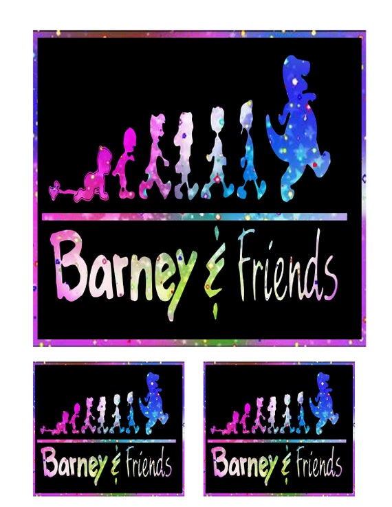 STICKERS Barney Star Decals 7 and Pair of 3 | Etsy