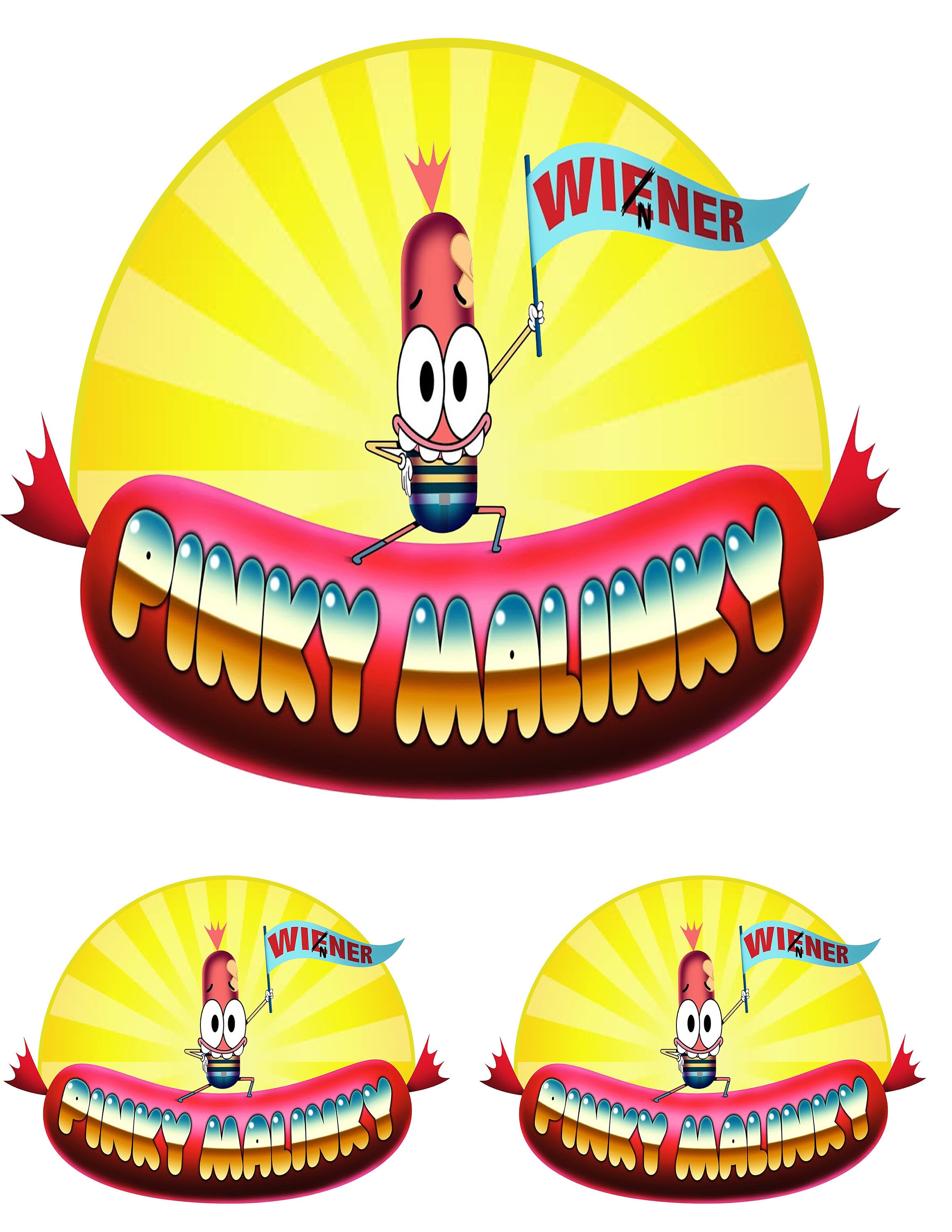 STICKERS Pinky Malinky Winner Decals 7" and Pair of 3" - Etsy